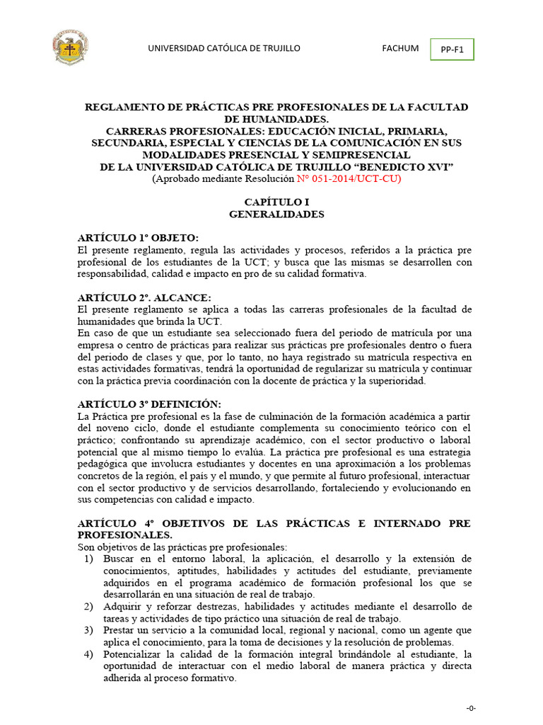 Reglamento Practica - Fachum | PDF | Crédito del curso