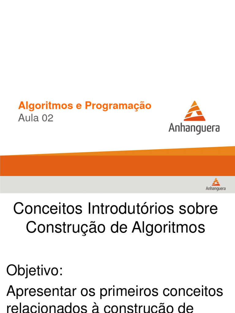 Aula 01 - Algoritmos - ALUNO | PDF | Algoritmos | Fahrenheit