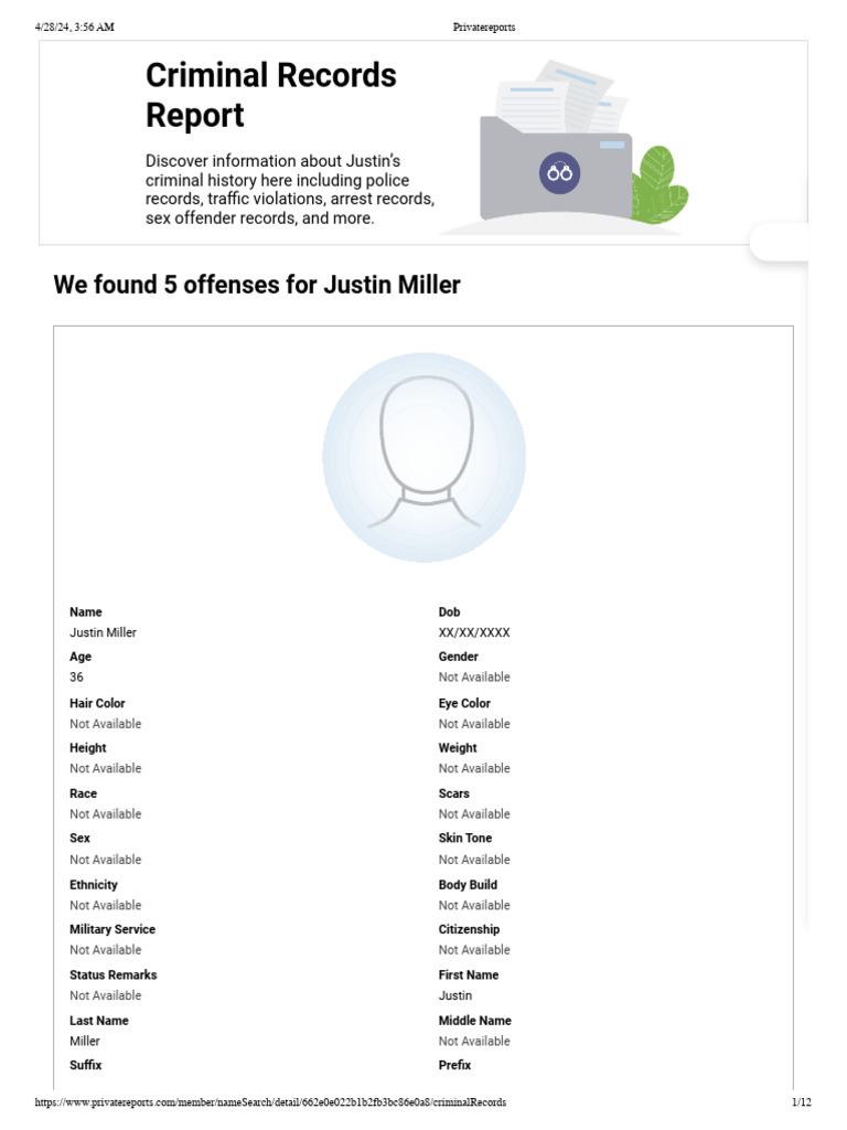 Privatereports DWYNE KESSINGER | PDF | Probation | Arrest