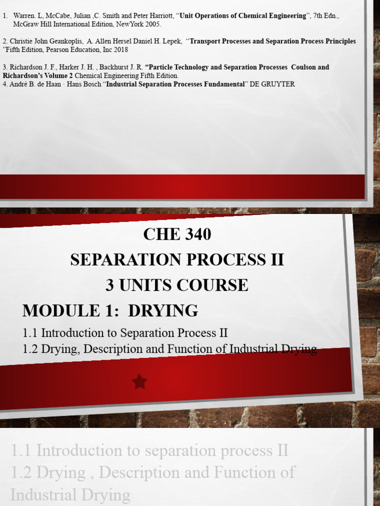 CHE 340 Drying 1 | PDF | Adsorption | Materials