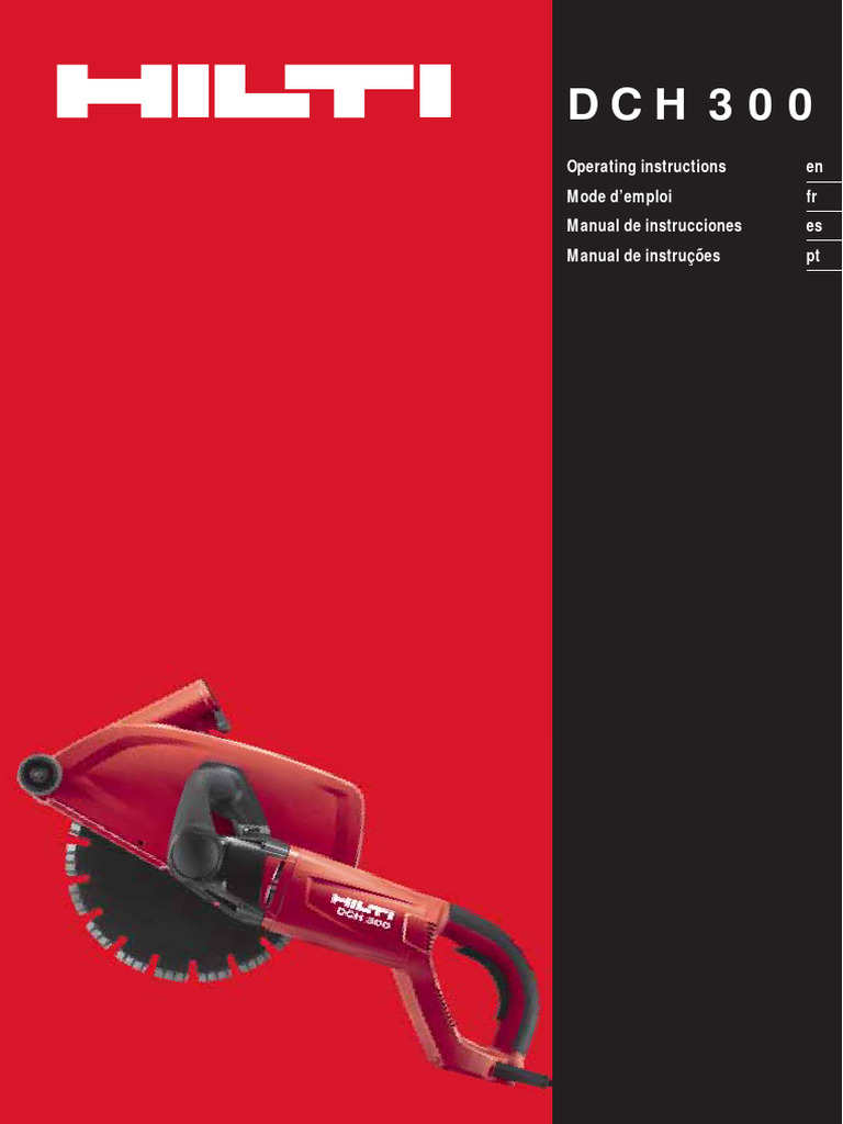 DCH 300 Manual | PDF | Power Supply | Grinding (Abrasive Cutting)