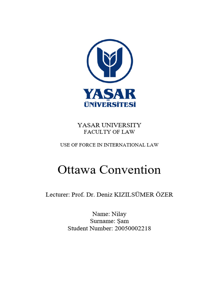 Ottawa Convention | PDF | Land Mine
