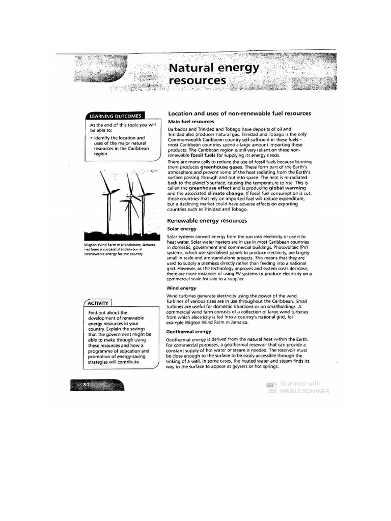 Natural Energy Resources | PDF