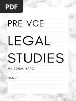 VCE Legal Studies Unit 3 AOS 1 Practice | PDF | Plea | Common Law