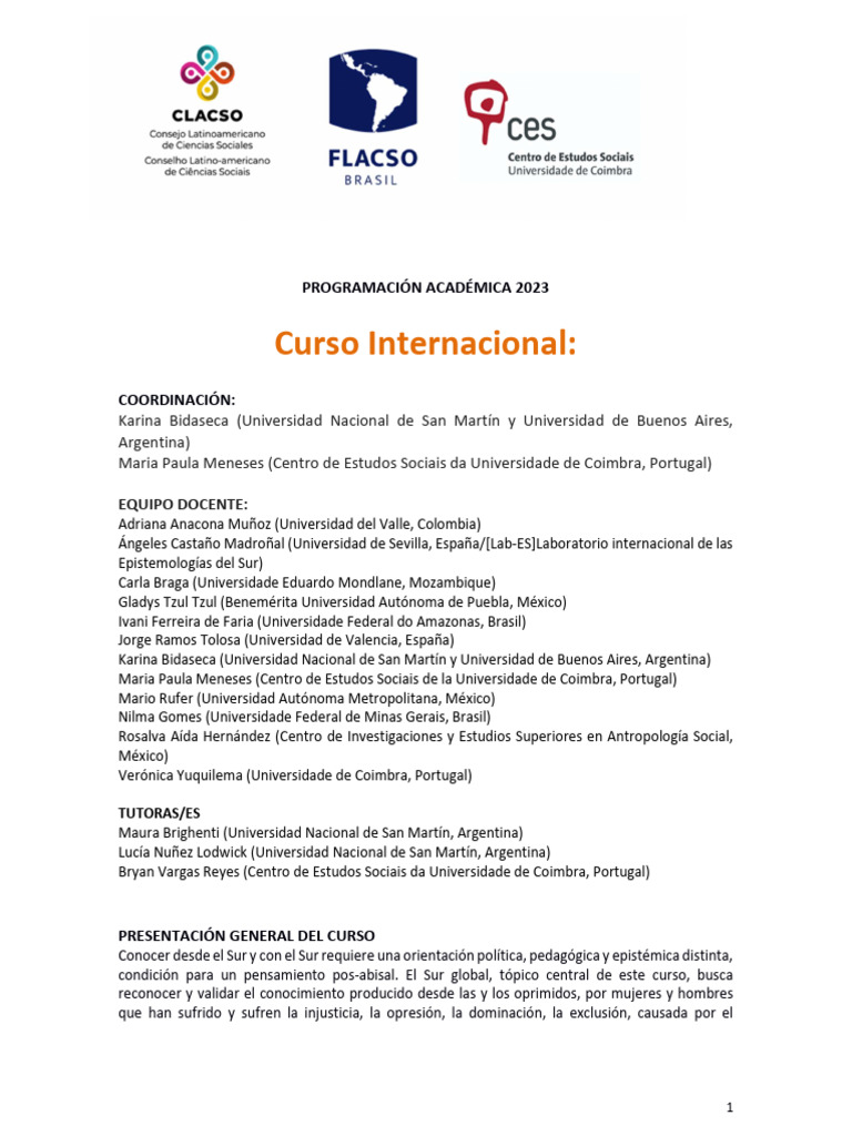 Programa Academico ES | PDF | Conocimiento | Migración humana