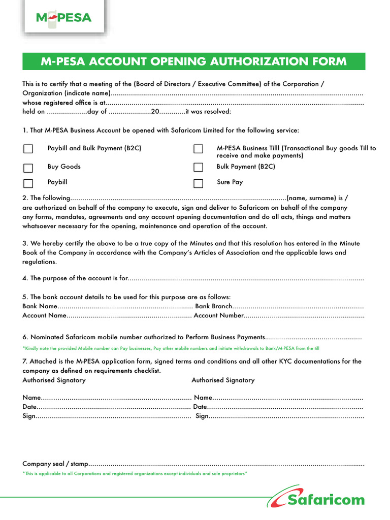 M-PESA Authorization | Download Free PDF | Banking | Financial Services