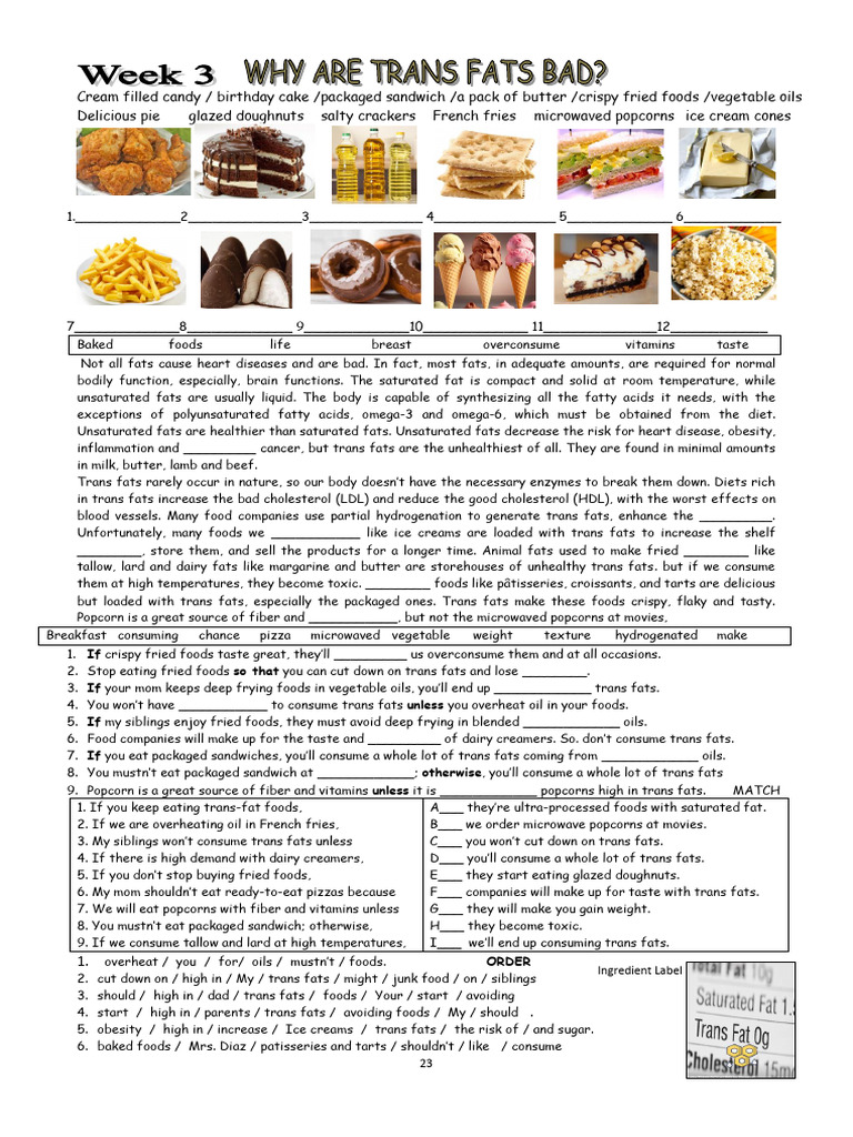 Week 3 Why Are Trans Fats Bad 4º Año | PDF | Fat | Trans Fat