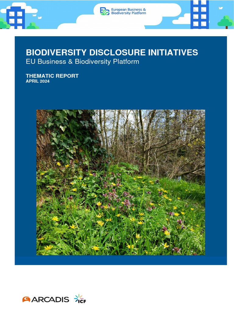 Thematic Report Biodiversity Disclosure - April 2024 | PDF ...