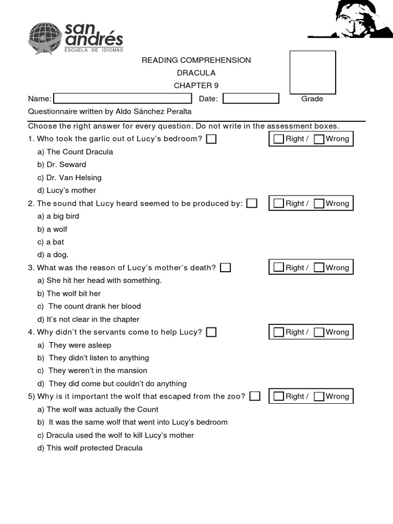 Dracula Chapter 9 Reading Quiz | PDF
