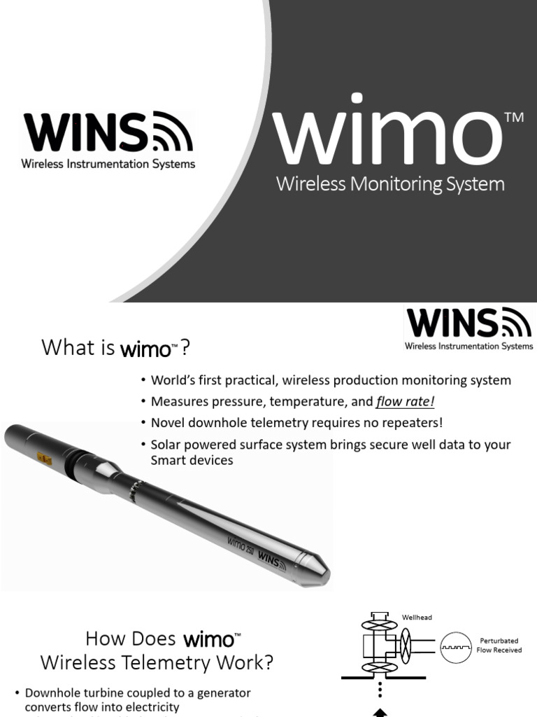 WiMO External Presentation 15JUN23 | PDF | Telemetry | Flow Measurement