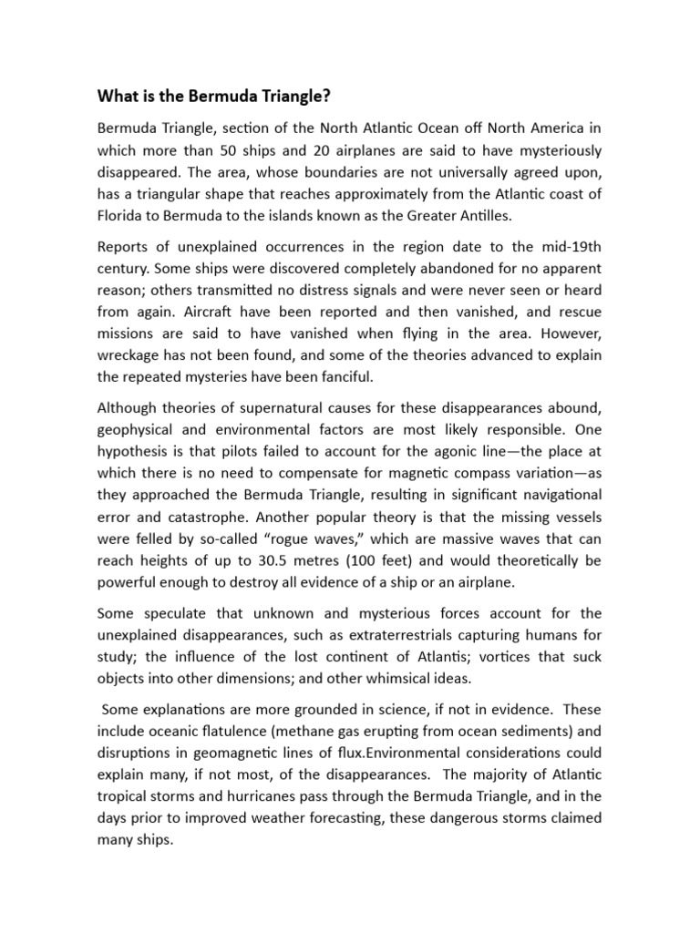 What is the Bermuda Triangle | PDF | Earth Sciences