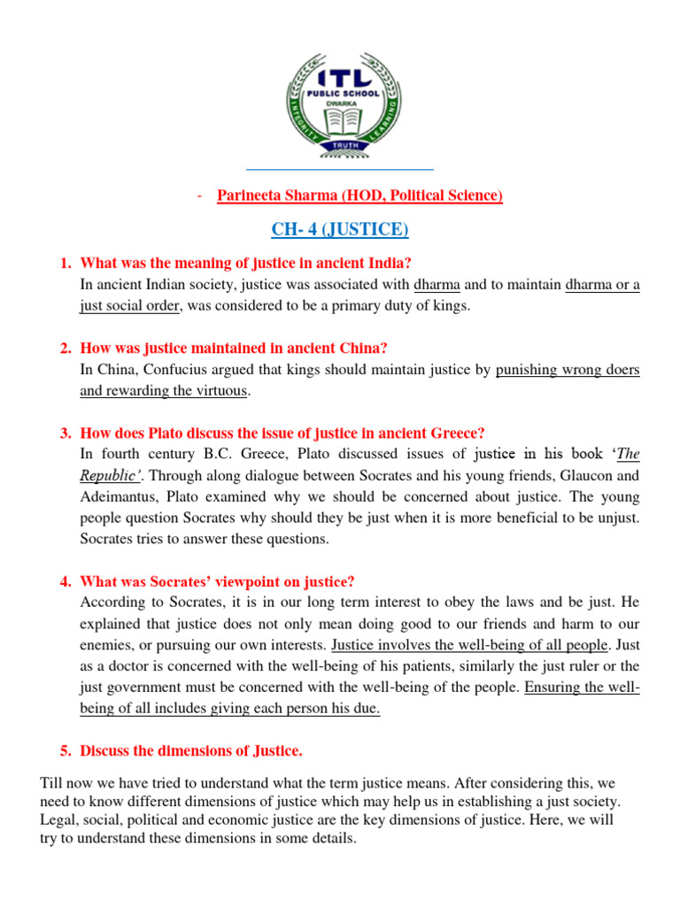 POL SC CH 4 - Justice | PDF | Justice | Crime & Violence