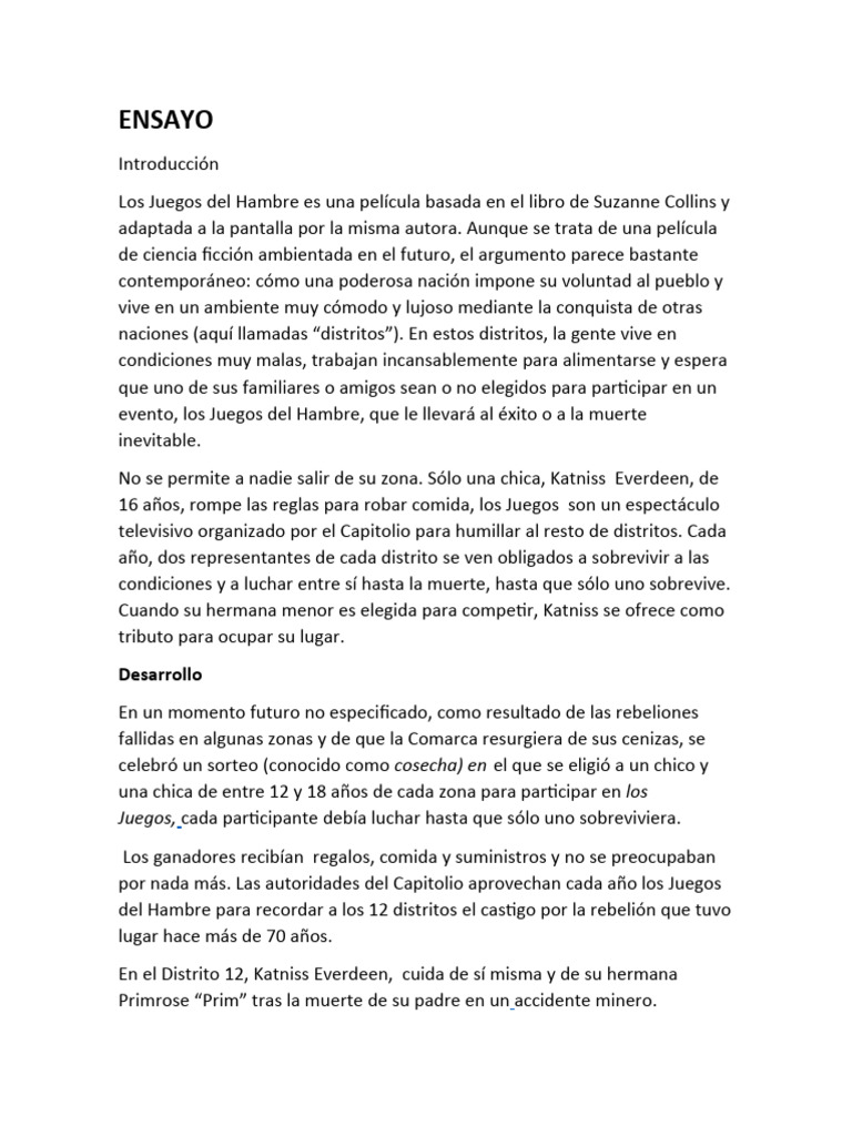 ENSAYO de español | PDF