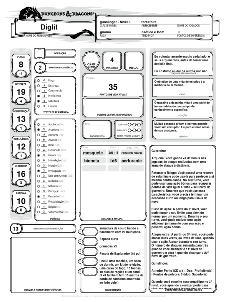 DND 5e Diglit | PDF | Vida