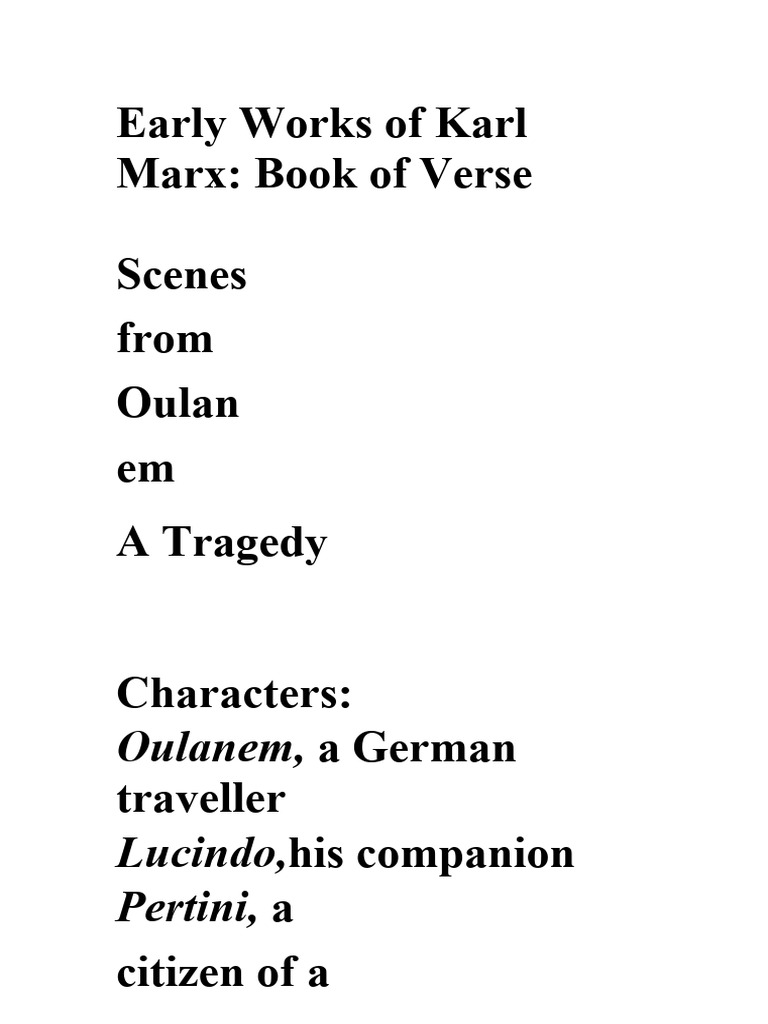 Karl Marx Oulanem | PDF | Friedrich Engels