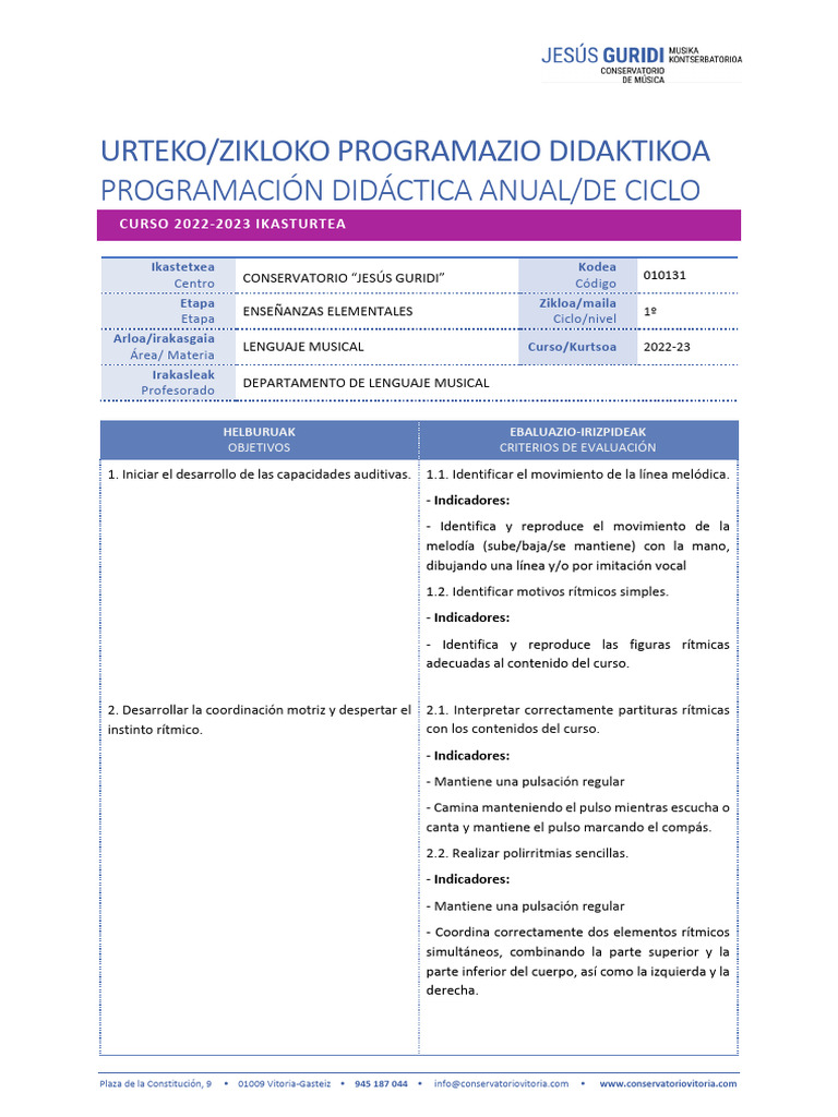 Lenguaje Musical Eeee | PDF | Ritmo | Evaluación