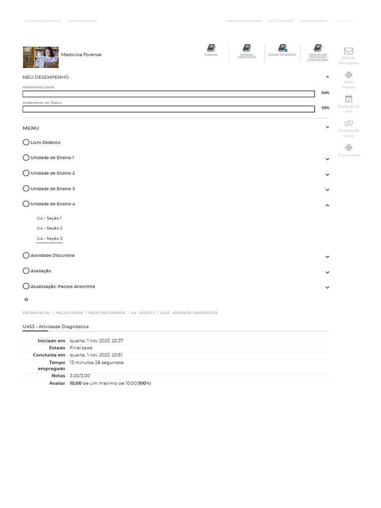 MED FORENSE-U4S3 - Atividade Diagnóstica | Download grátis PDF | Autópsia | Morte
