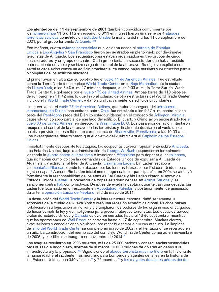 911 | PDF | Ataques del 11 de septiembre | Osama Bin Laden