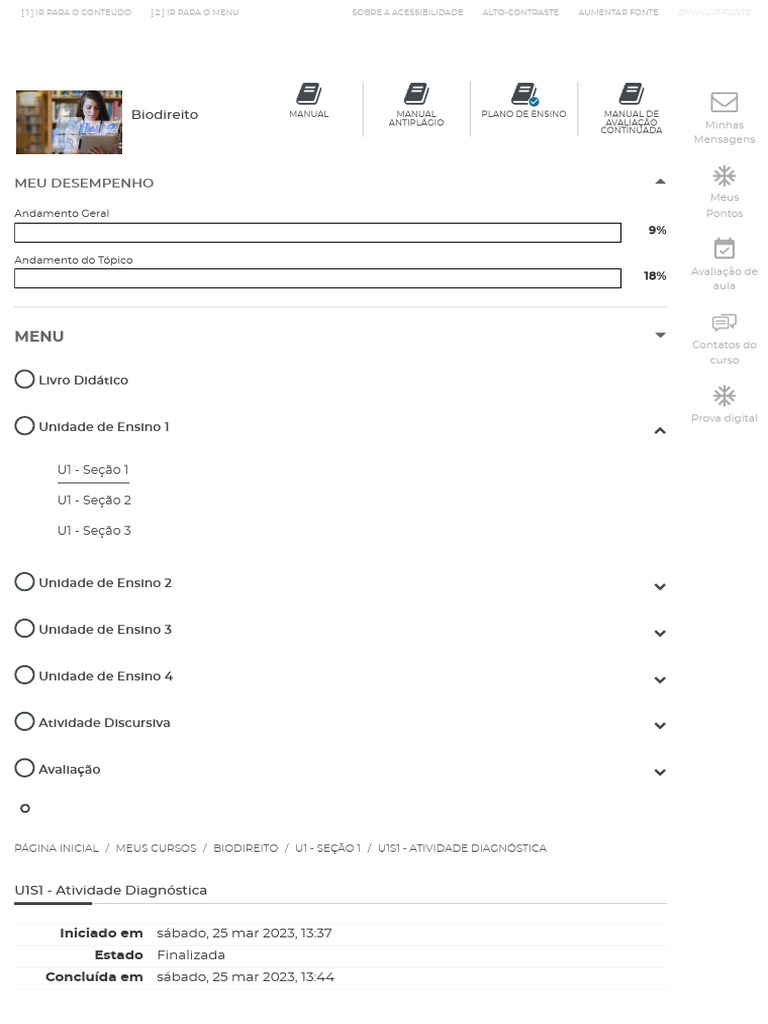 U1S1 - Atividade Diagnóstica - Bioetica | PDF | Moralidade | Bioética