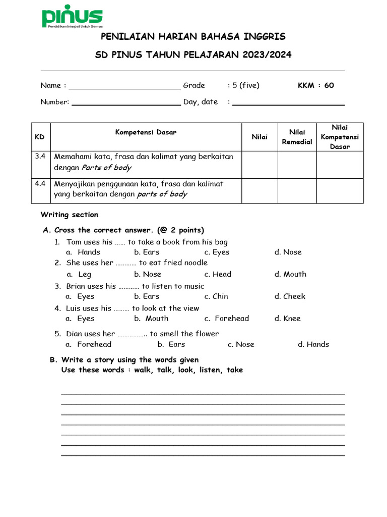 PH Grade 5 Unit 2 | PDF | Human Anatomy | Face