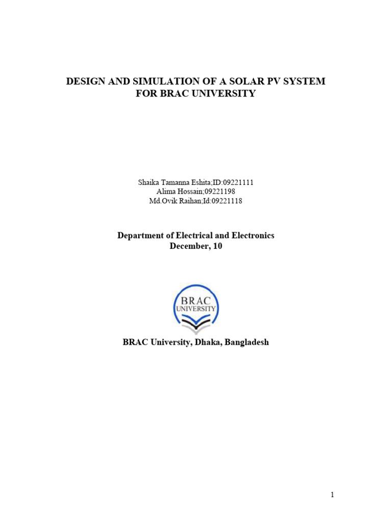 BRACU | PDF | Solar Power | Photovoltaics