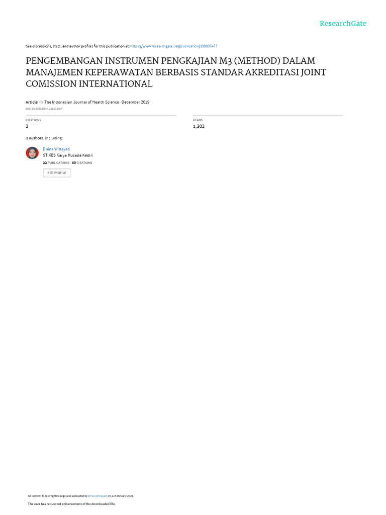 Pengembangan Instrumen Pengkajian m3 Method Dalam | PDF
