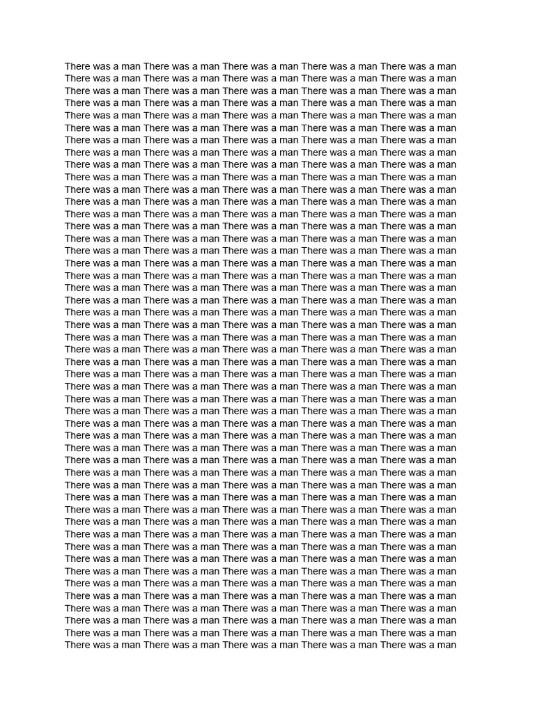 Repetitive Phrase Analysis: "There Was a Man" | PDF
