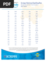 Grade 3 - Spelling Bee Word List | PDF