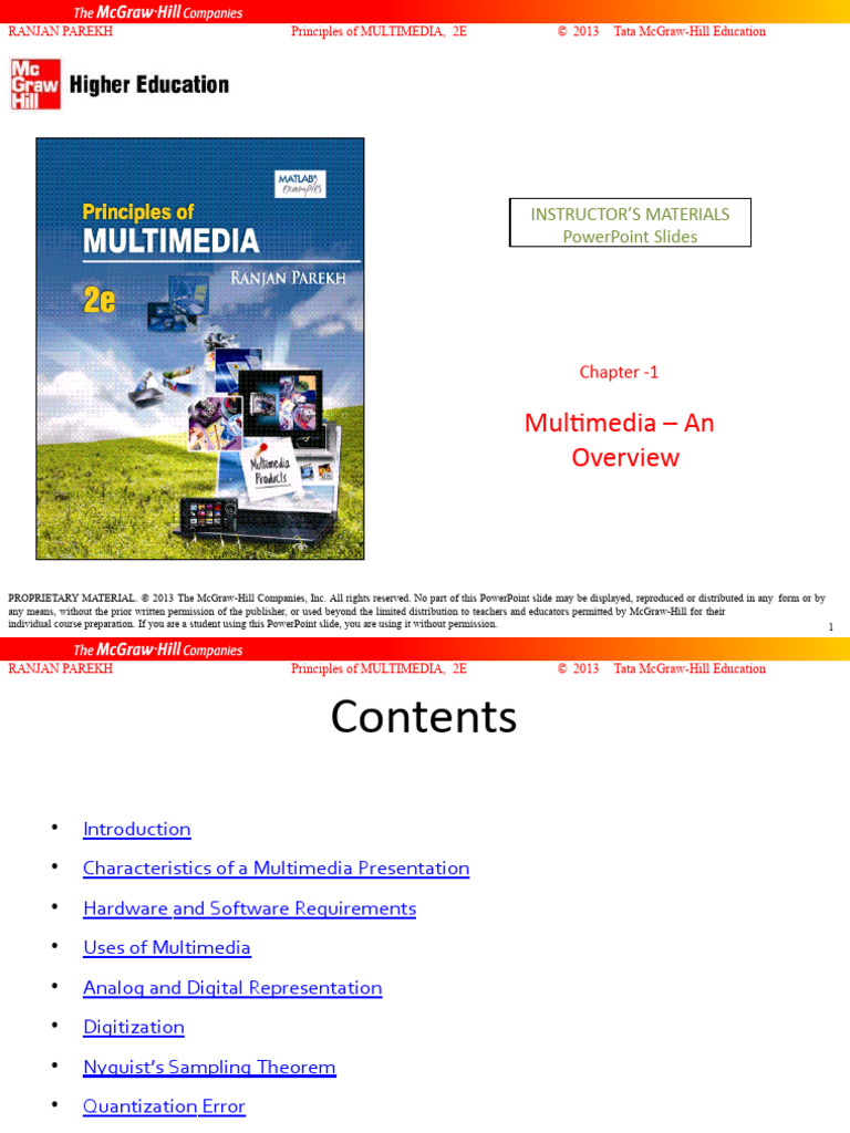 Lecture12 - 16473 - MultimediaAn Overview | PDF | Waves | Multimedia