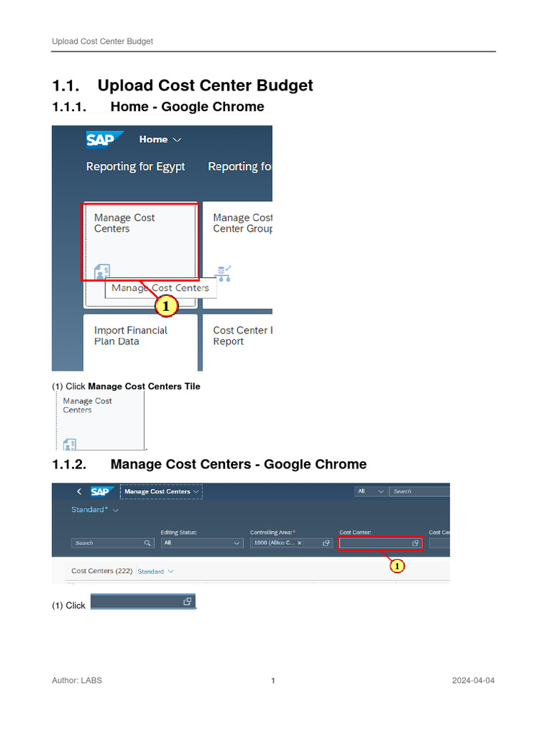 Upload Cost Center Budget | PDF | Computers