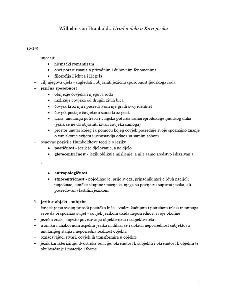 Wilhelm Von Humboldt | PDF