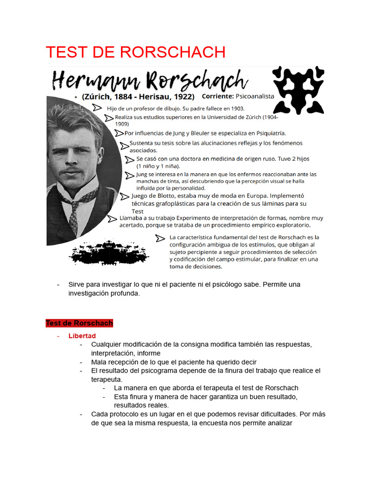 Test de Rorschach | PDF | Color | Ansiedad