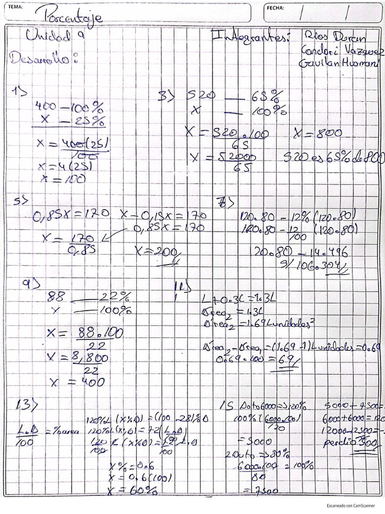 Actividad Matematica | PDF