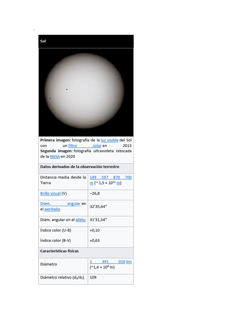 Características del Sol y su Influencia | PDF | Dom | Estrellas