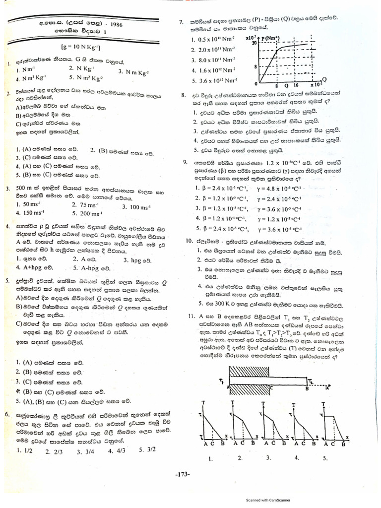 1986 p6 Past Papers | PDF
