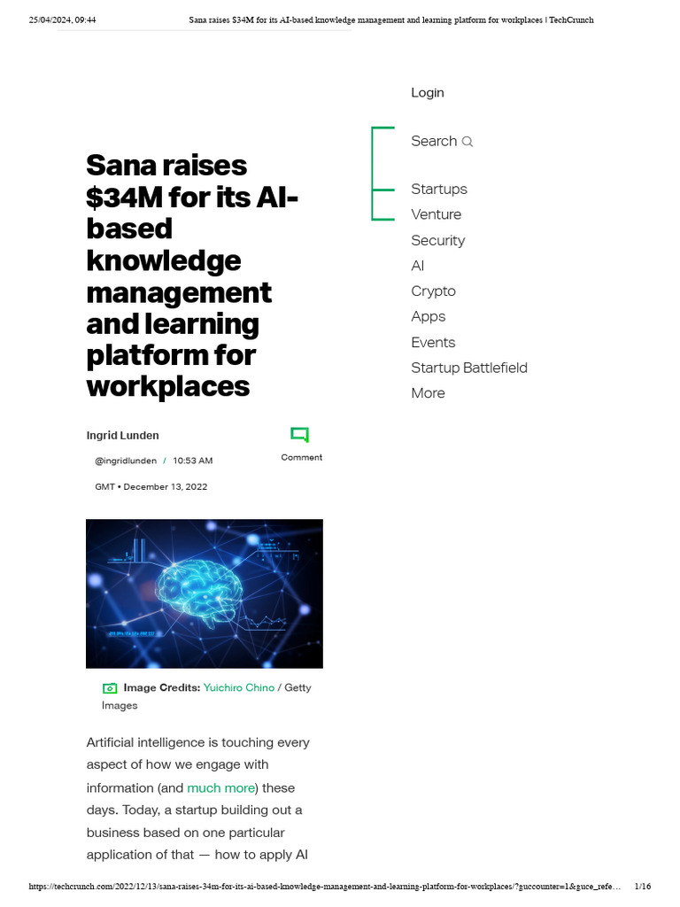 Sana Raises $34M For Its AI-based Knowledge Management and Learning ...