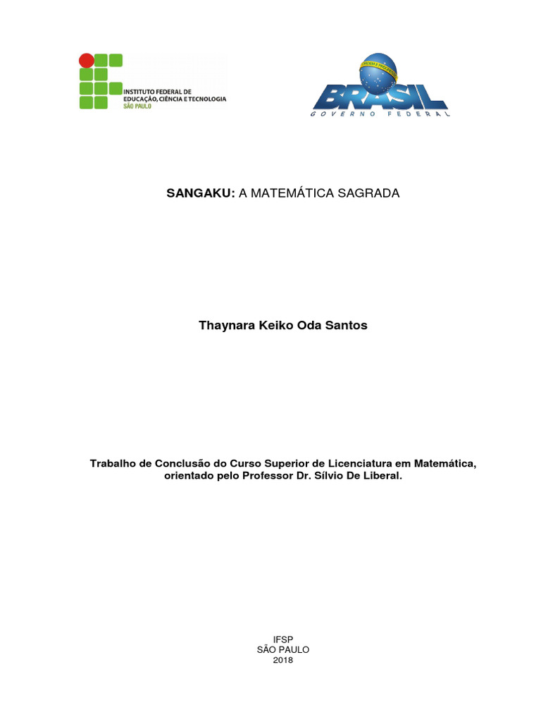 Thaynara Keiko Oda Santos | PDF | Japão | Matemática
