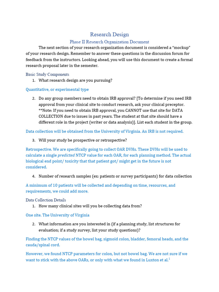 Phase II Research Design Mockup | PDF | Radiation Therapy | Clinical Trial