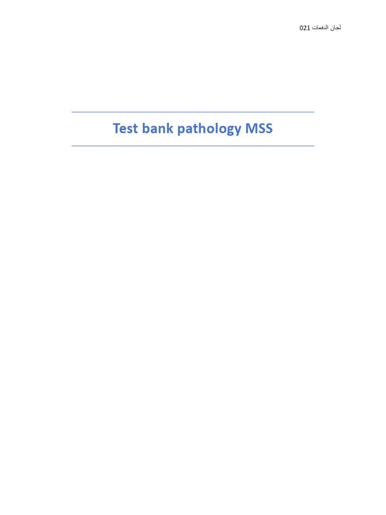 Test Bank Pathology Very Last | PDF | Bone | Osteoporosis