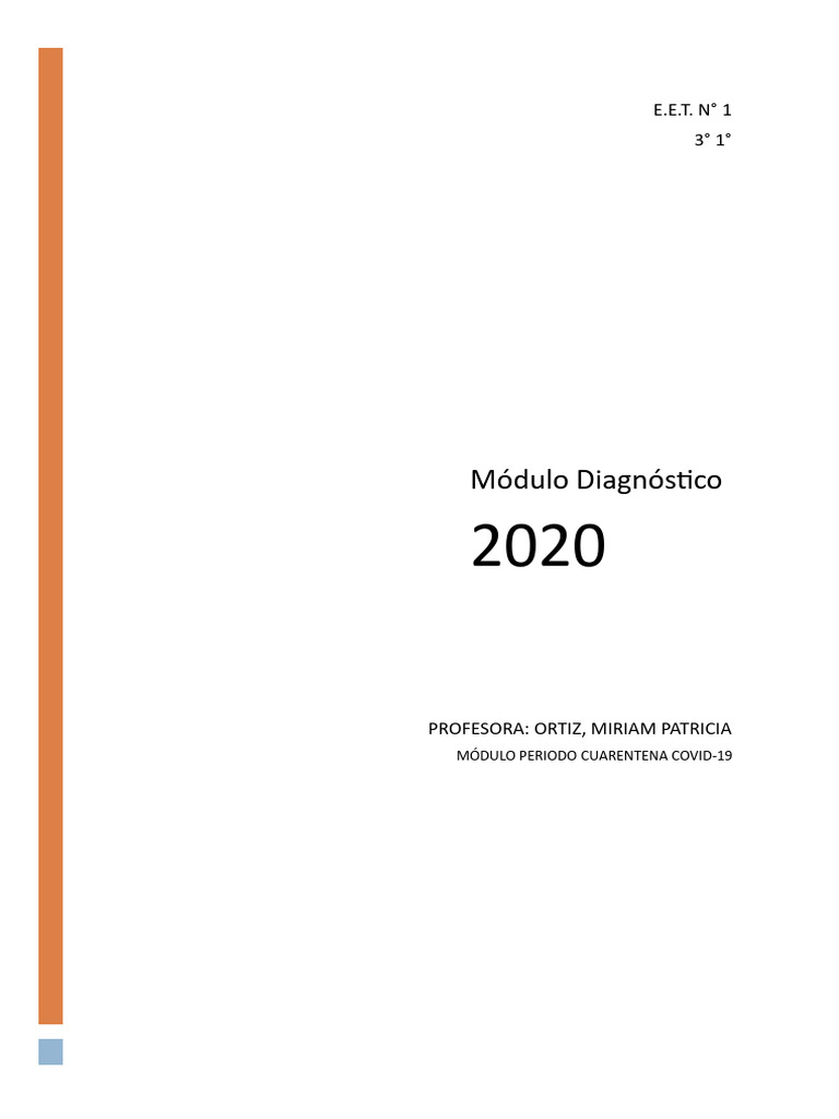 Módulo Diagnóstico 3ro 2021 | PDF