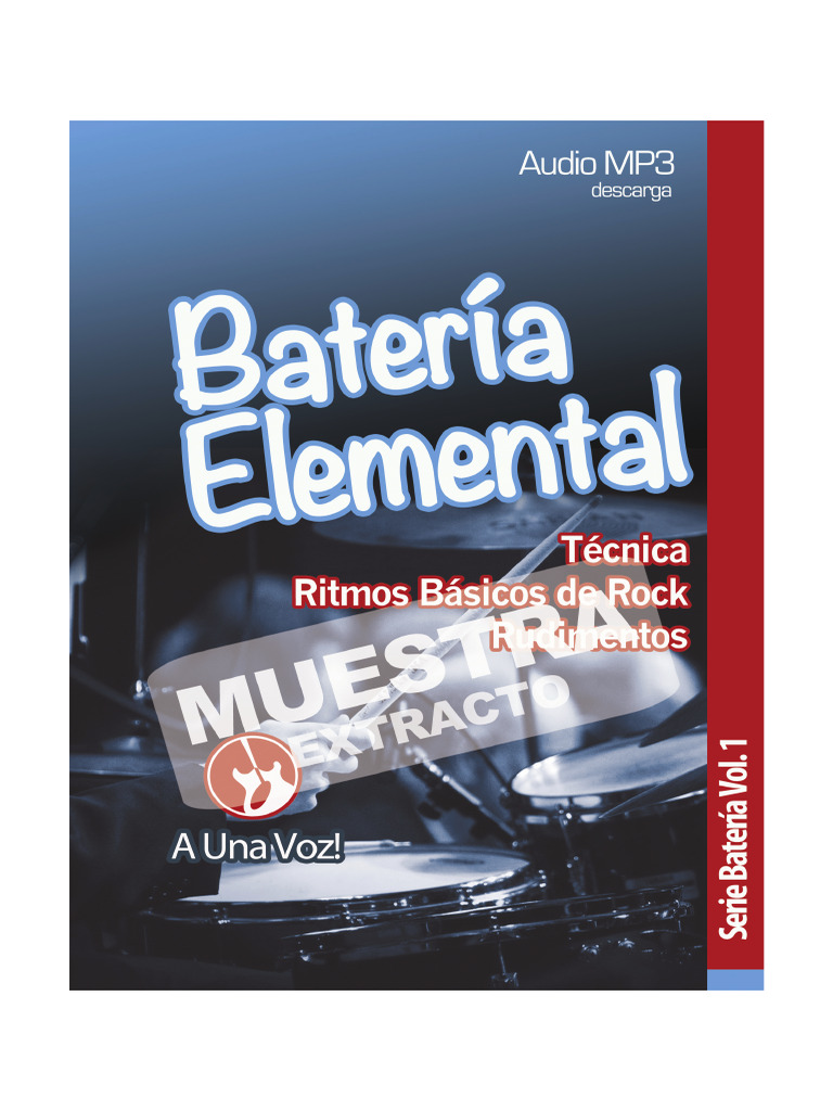Bateria-Elemental-Serie-Bateria-Vol1-E-book | PDF | Teoría musical | Ritmo y medidor