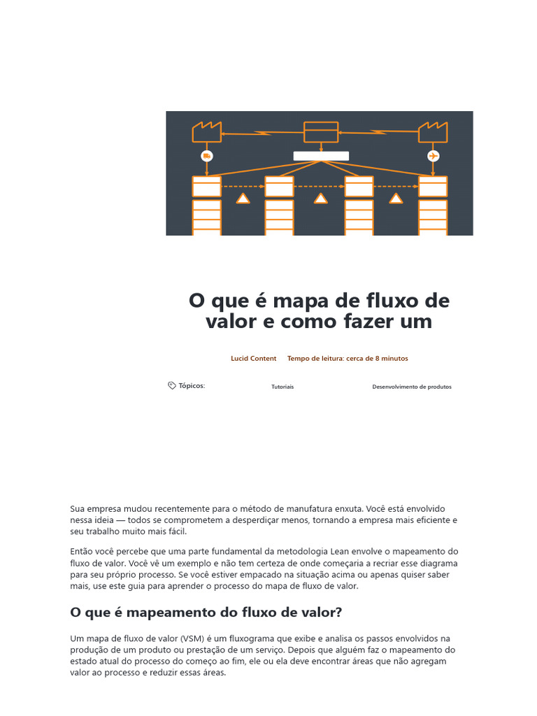 Mapa de Fluxo de Valor - o Que É e Como Fazer - Lucidchart Blog | PDF ...