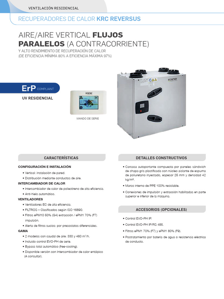 KRC Reversus | PDF | Cantidades fisicas | Ingeniería Termodinámica