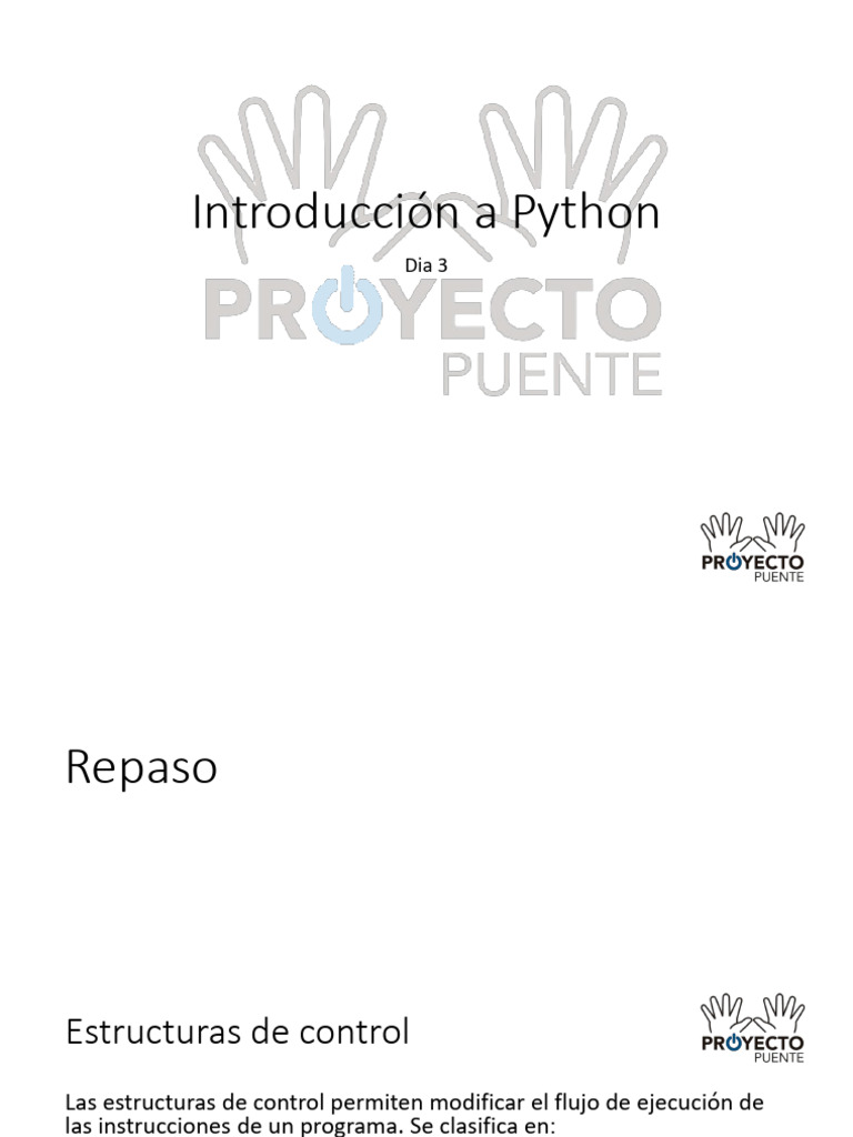 Estructuras y Funciones en Python | PDF | Flujo de control | Python (lenguaje de programación)