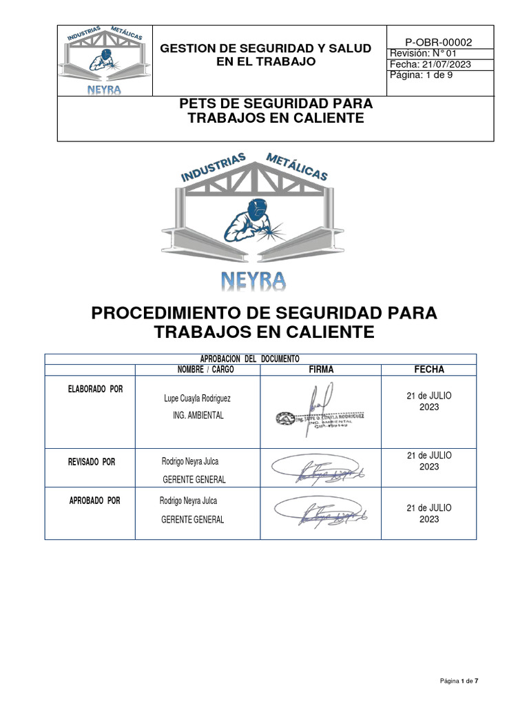 Seguridad en Trabajos en Caliente | PDF | Soldadura | Construcción
