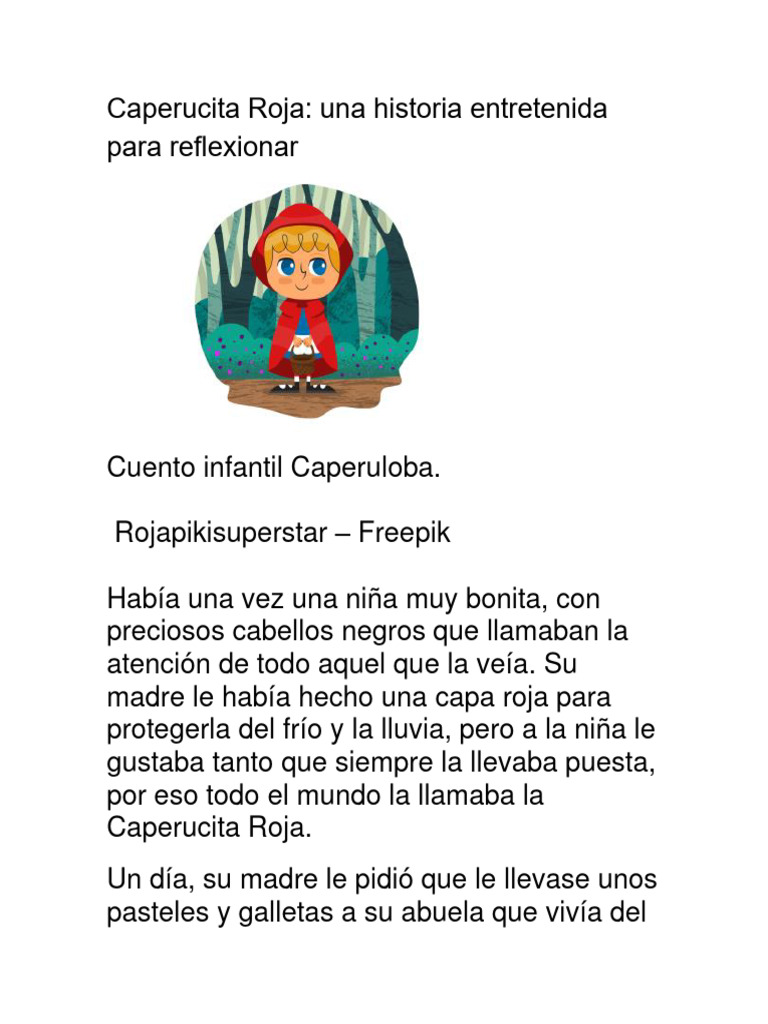 Caperucita Roja Cuenta Cuentos | PDF | Caperucita Roja