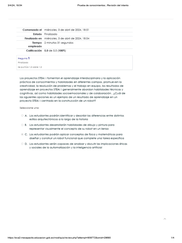 Proyectos STEAM: Aprendizaje Interdisciplinario | PDF | Evaluación | Ciencia cognitiva