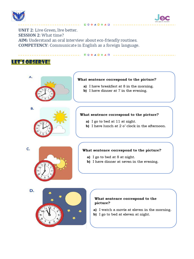 Unit 2 - Session 2 - Cicle V 2ND - Jaq | PDF | Language Arts & Discipline