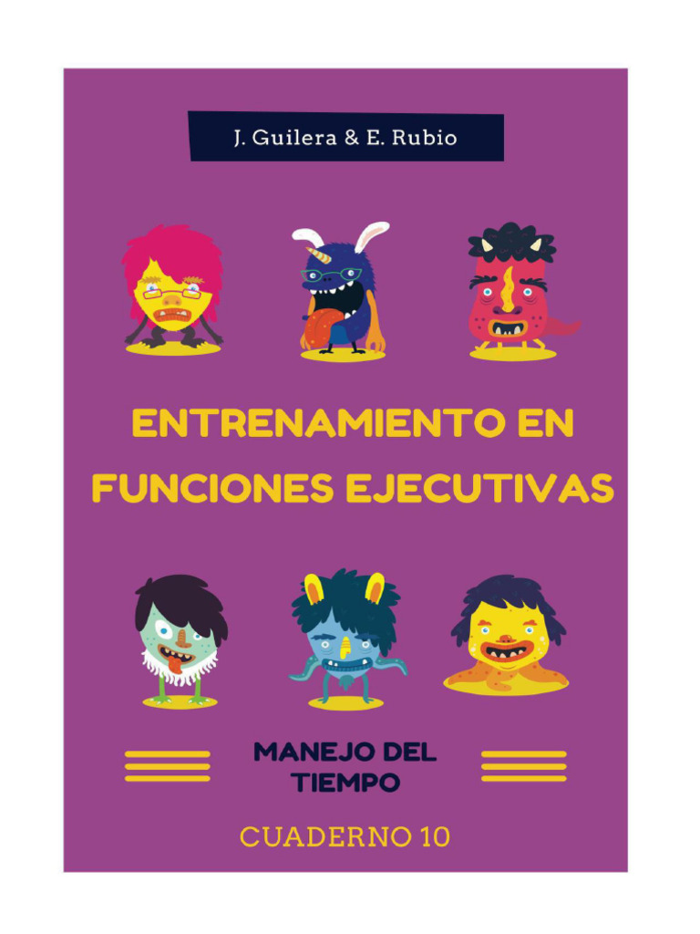 Entrenamiento en Funciones Ejecutivas. Manejo Del Tiempo. Cuaderno 10 ...