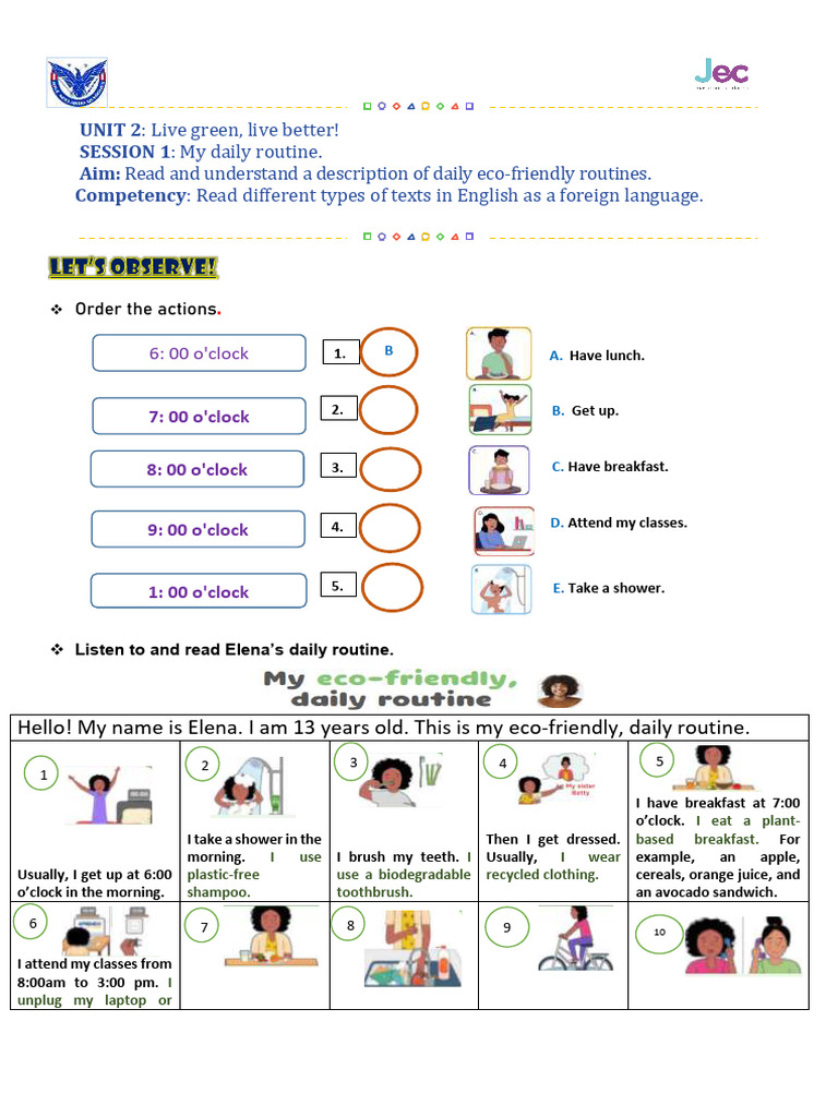 Unit 2 - Session 1 - 2ND - Jaq | PDF | Environment | Economy And The Environment